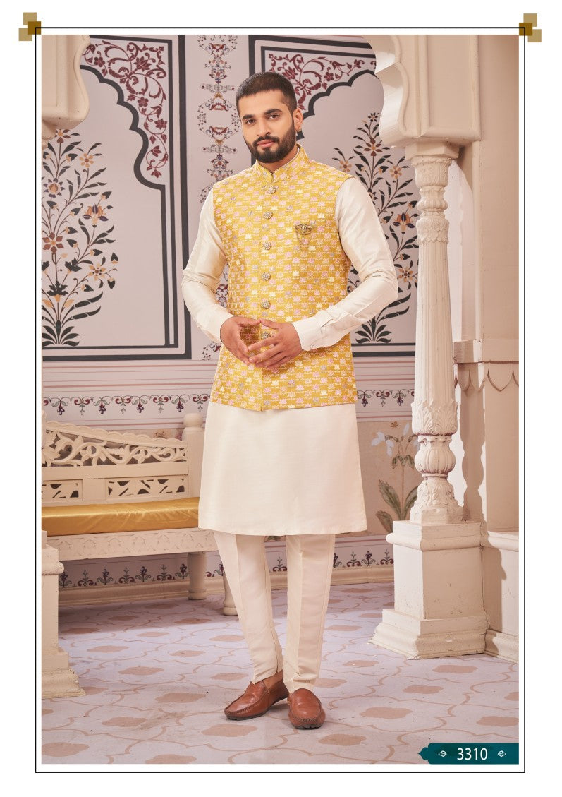 ReadyMade Kurta Pyjama With Jacket Set – Sudarshansarees