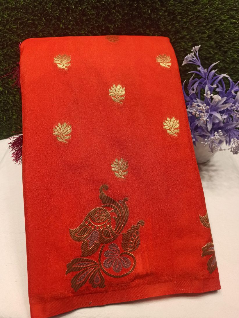 Artificial / Mix Crape Sarees ( Semi Crape ) – Sudarshansarees