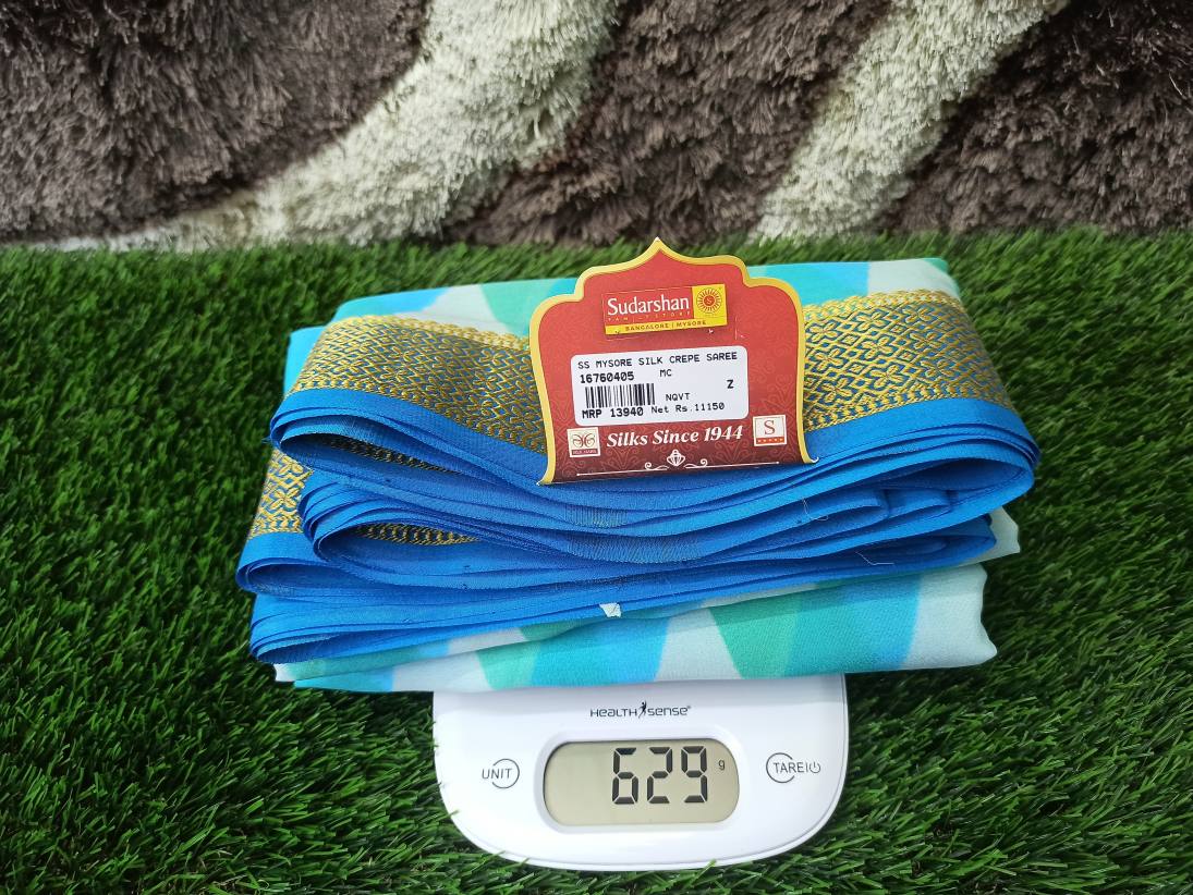 Pure Mysore Silk Crape Sarees Online – Sudarshansarees