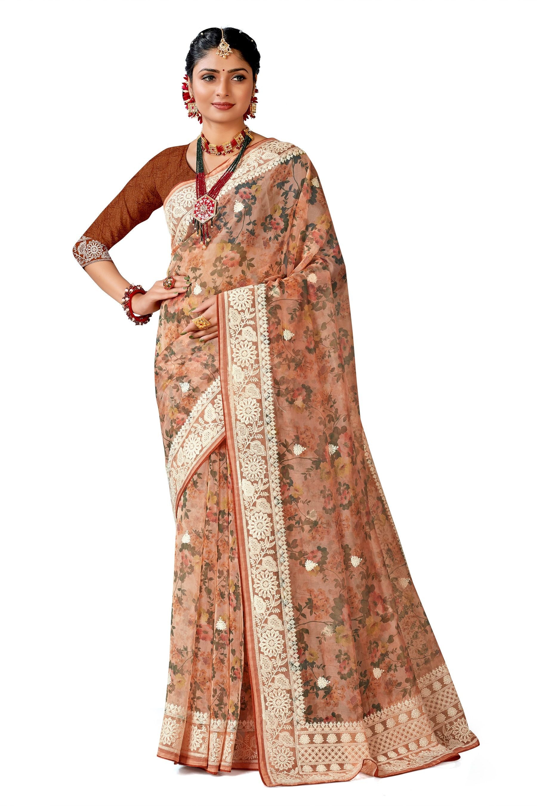 Embroidery Work Saree – Sudarshansarees